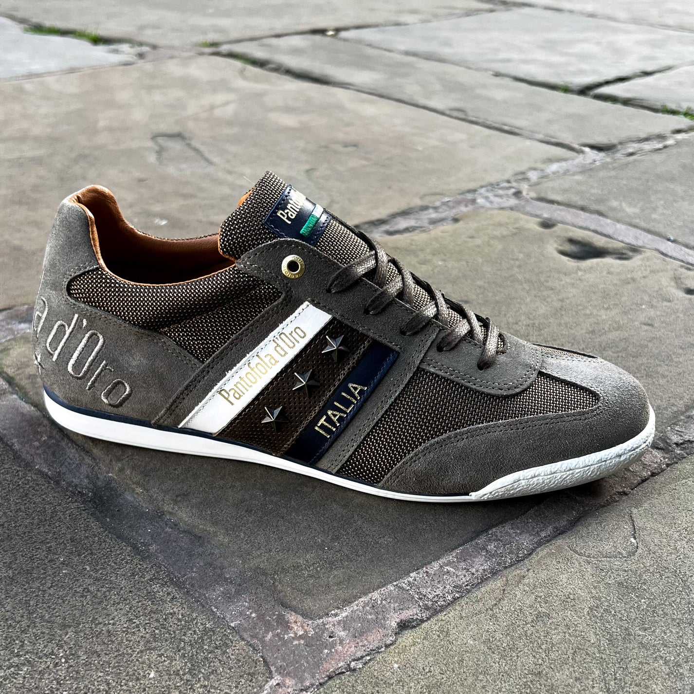 "Imola" Olive Suede Sneaker – Prégo